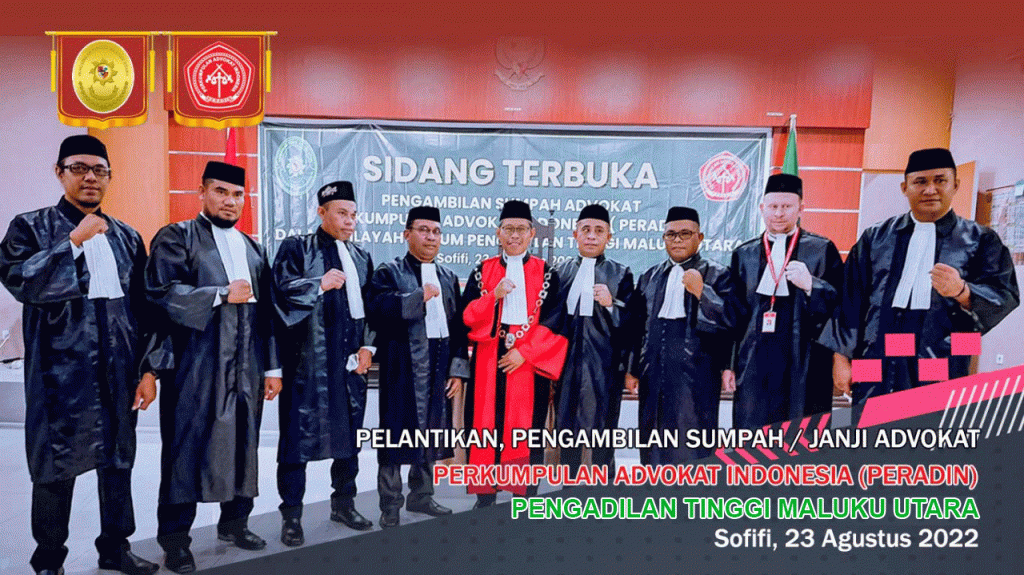PERADIN (Perkumpulan Advokat Indonesia) Melantik Anggota PERADIN Maluku ...