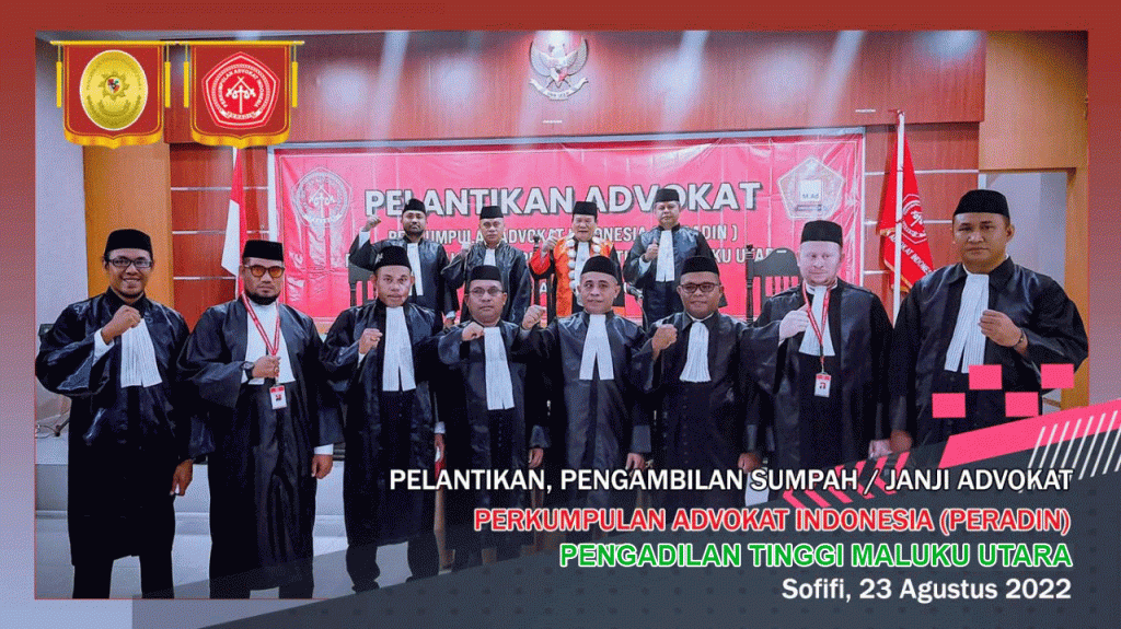 PERADIN (Perkumpulan Advokat Indonesia) Melantik Anggota PERADIN Maluku ...