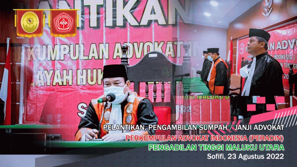 PERADIN (Perkumpulan Advokat Indonesia) Melantik Anggota PERADIN Maluku ...